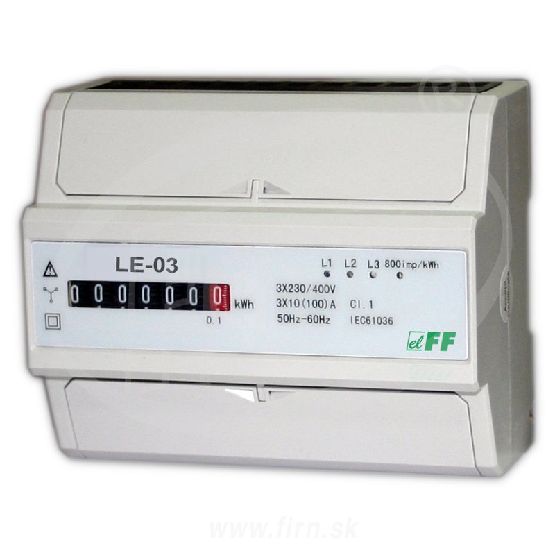 Elektromer le-03 trojfázový mechanický 3x10 100A jednotarif - Spínacie ...